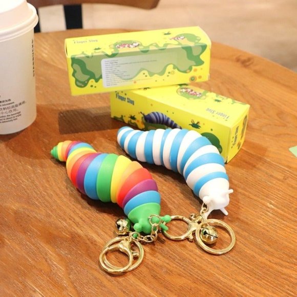 Toys | 3d Articulated Caterpillar Fidget Toy With Keychainbell | Poshmark